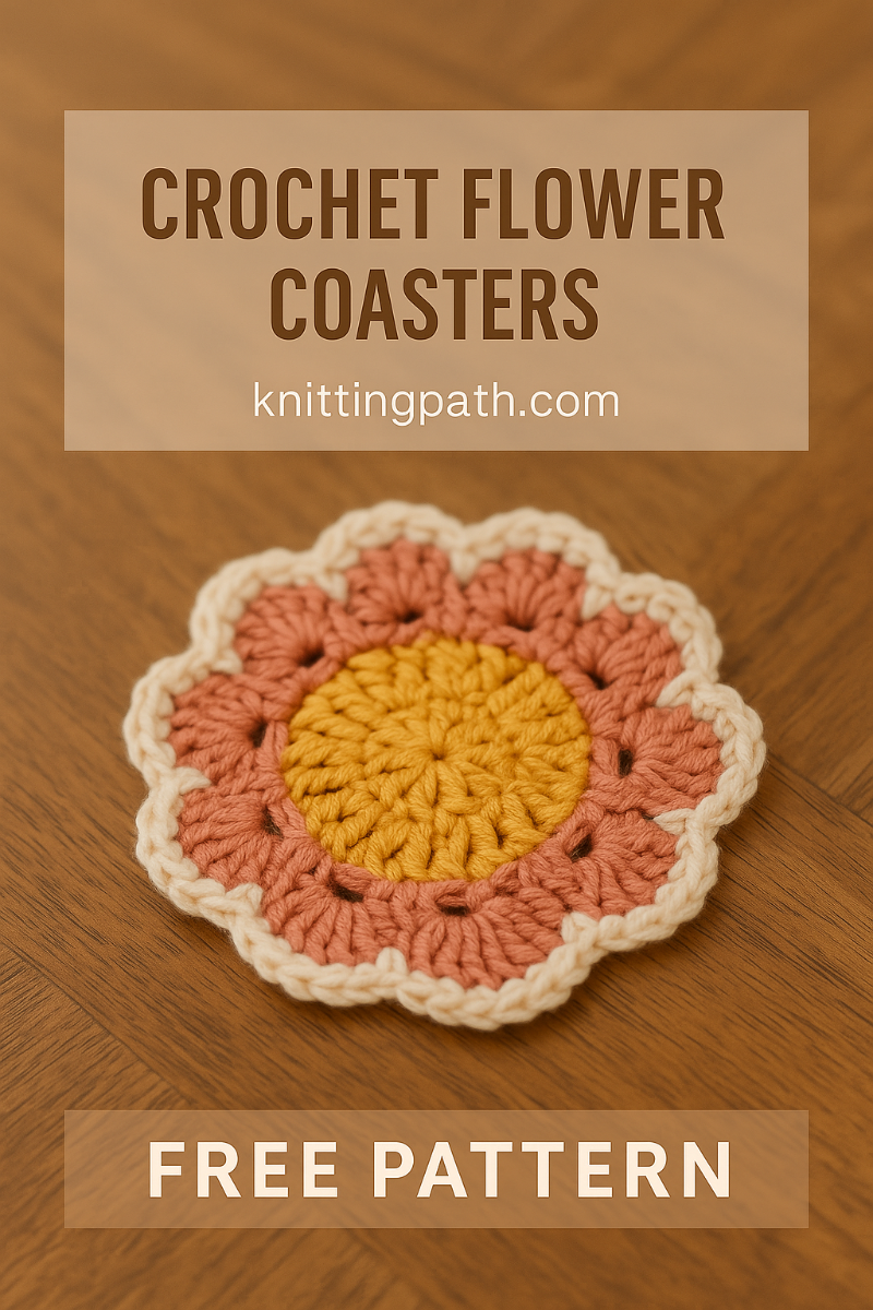 Crochet Flower Coasters Free Pattern