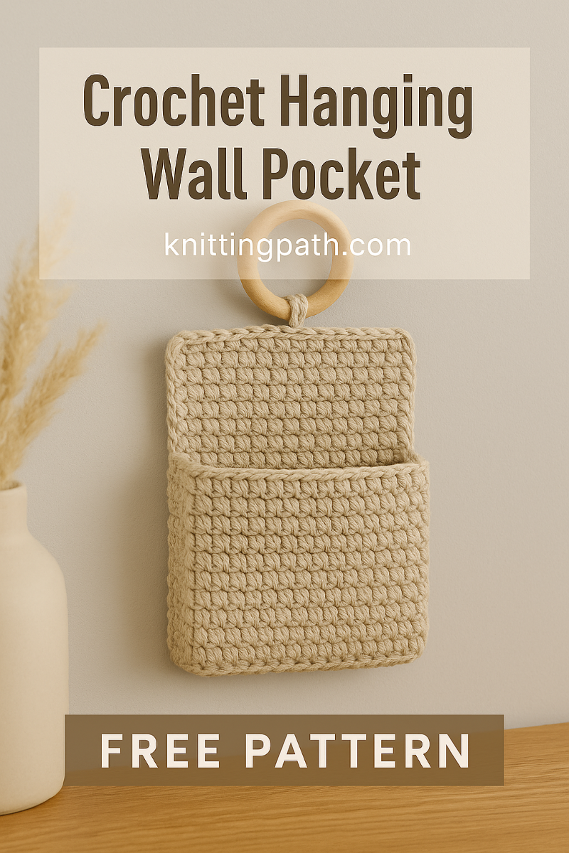 Crochet Hanging Wall Pocket Organizer Free Pattern