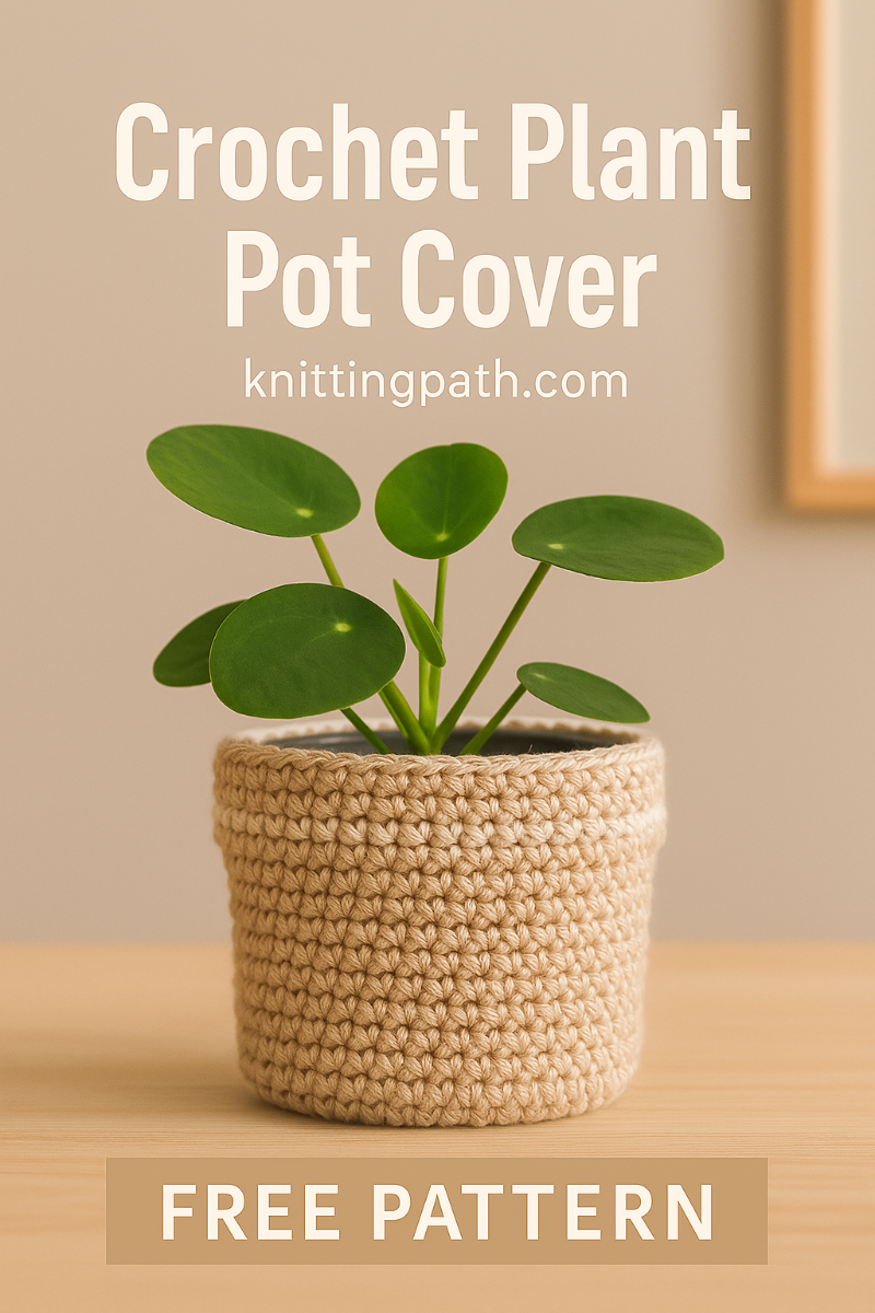 Crochet Plant Pot Cover Pattern (Free Pattern)