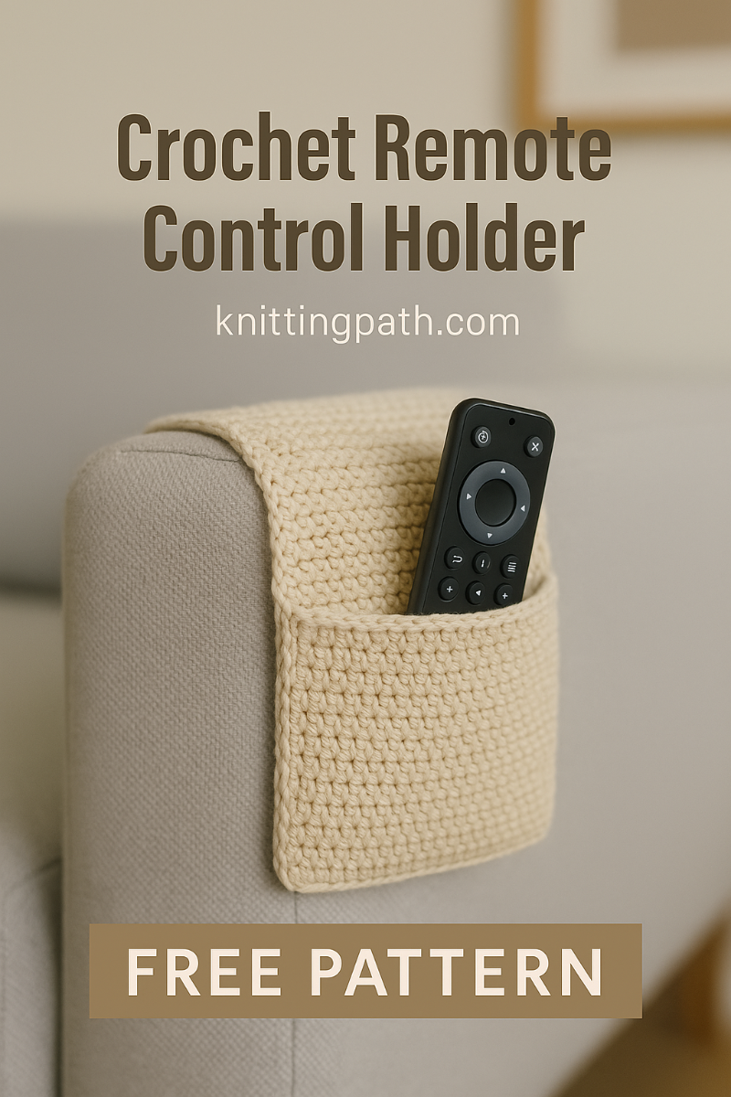 Crochet Remote Control Holder Free Pattern