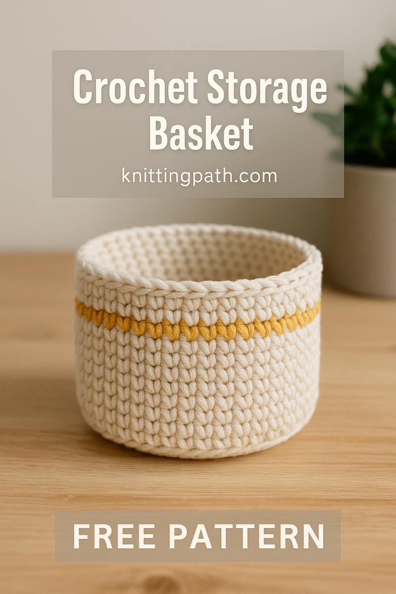 Crochet Storage Basket Pattern (Free Pattern)