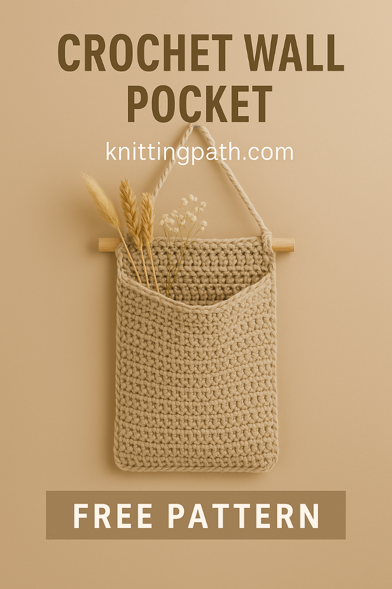 Crochet Wall Hanging Pocket Organizer