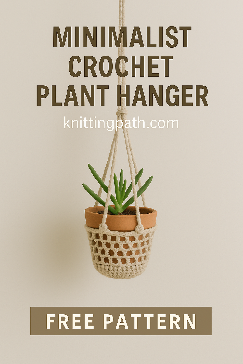 Minimalist Crochet Plant Hanger (For Small Pots)