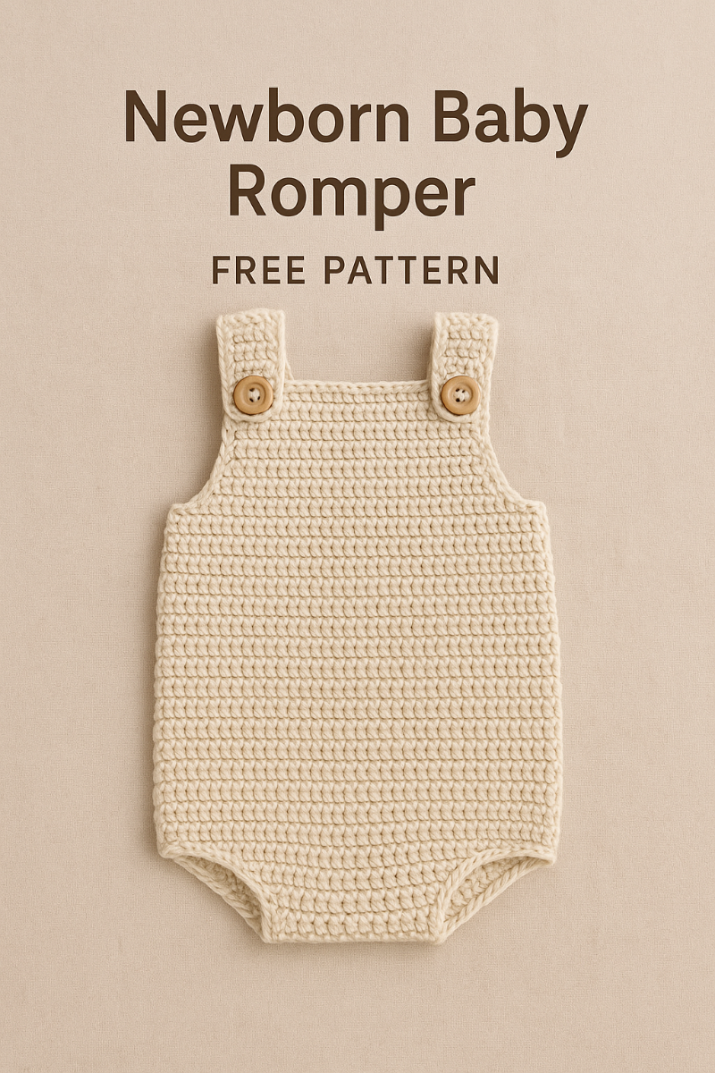 Newborn Baby Romper Crochet Pattern (Free Pattern)