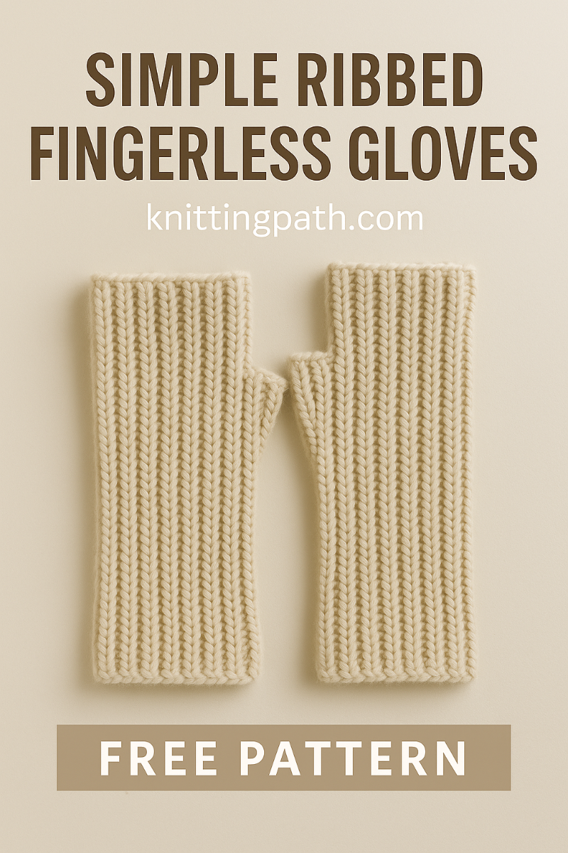 Simple Ribbed Fingerless Gloves